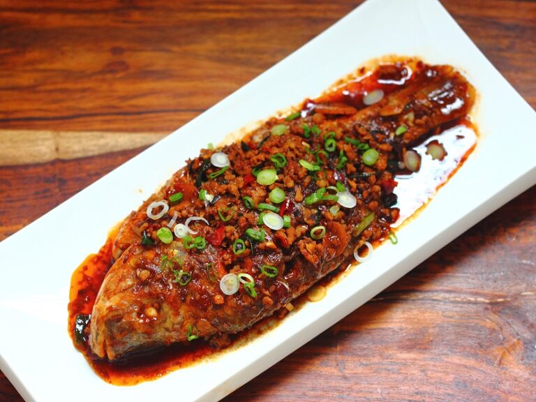 Dry-braised fish with pork and dou ban jiang | Soy, Rice, Fire